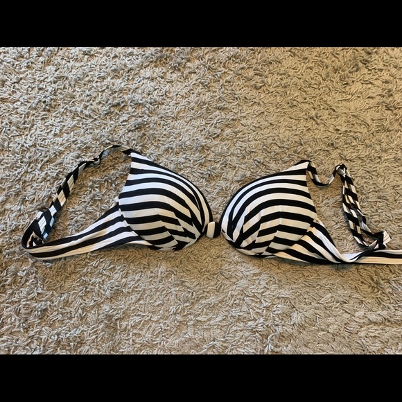 Coco Rave | Swim | Coco Rave Striped Bikini Top Black And White | Poshmark